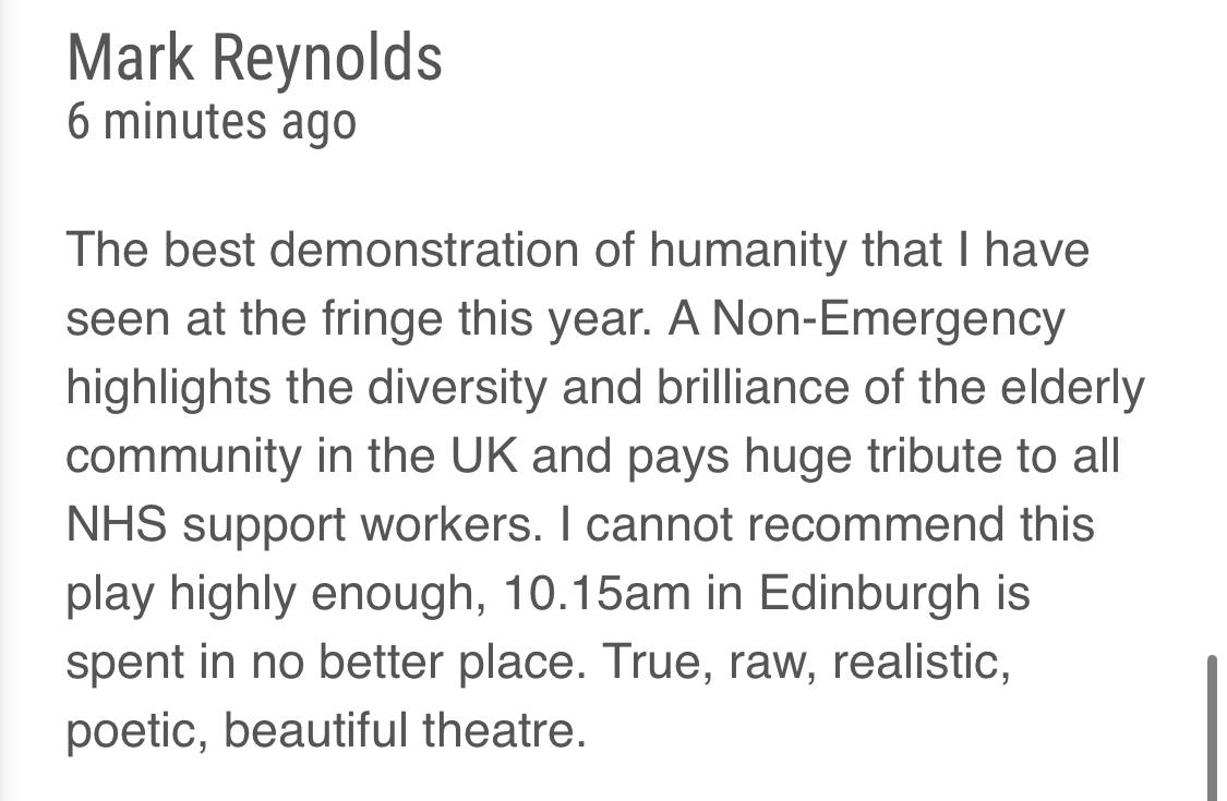 Fringe focus: A Non-Emergency – Wansteadium