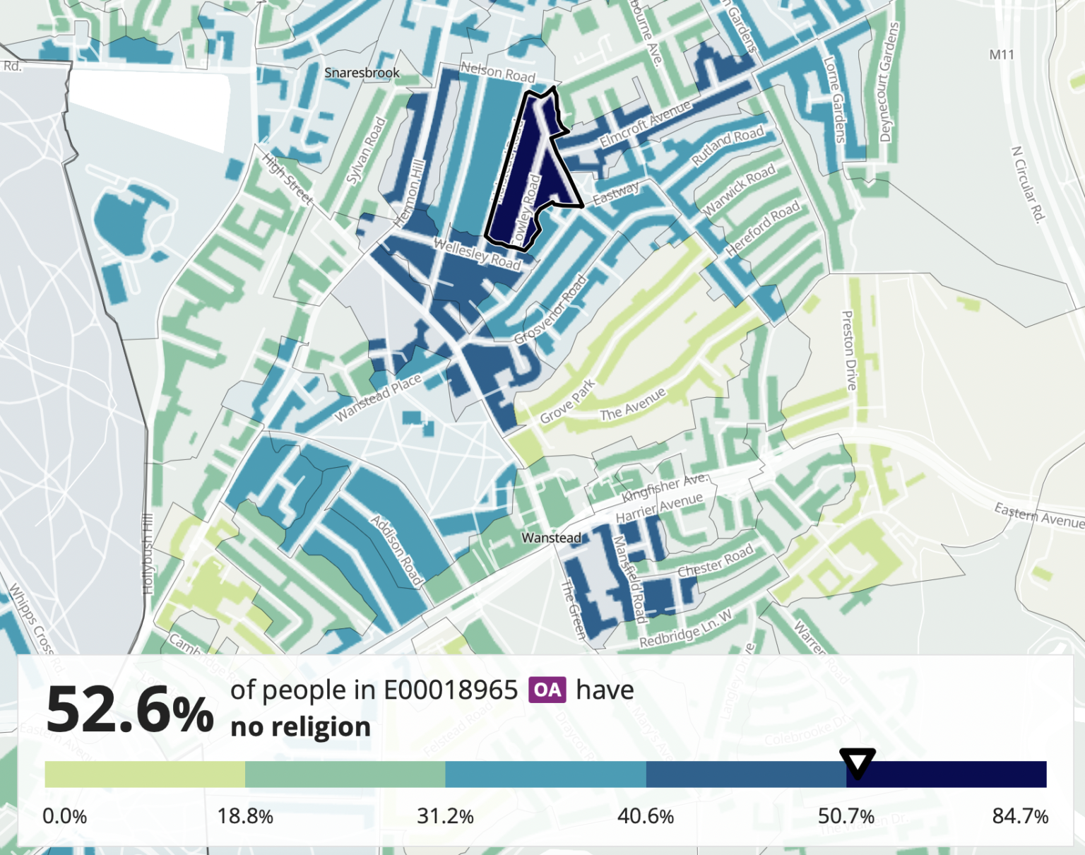The least religious roads in Wanstead are… – Wansteadium